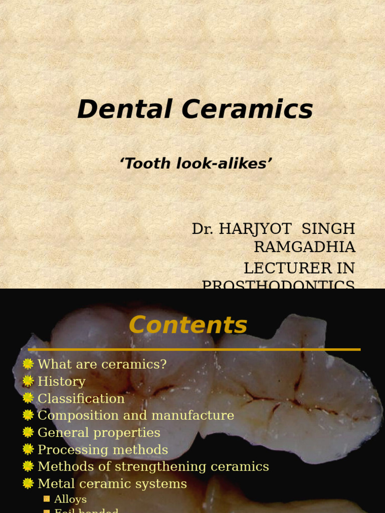 Strengthening Methods for Dental Ceramics | PDF | Zirconium Dioxide ...