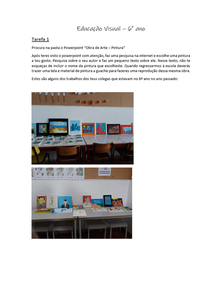 Educação Visual 6º Ano | PDF | Pinturas | As artes