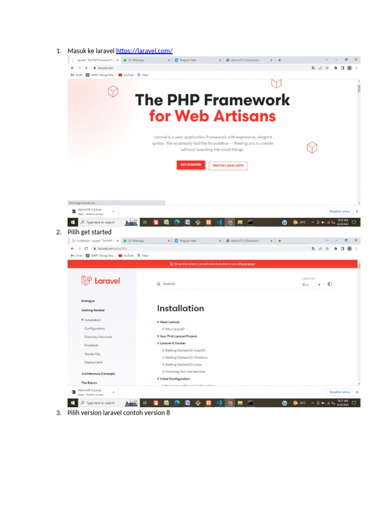 Materi 5 Cara Instal Laravel | PDF