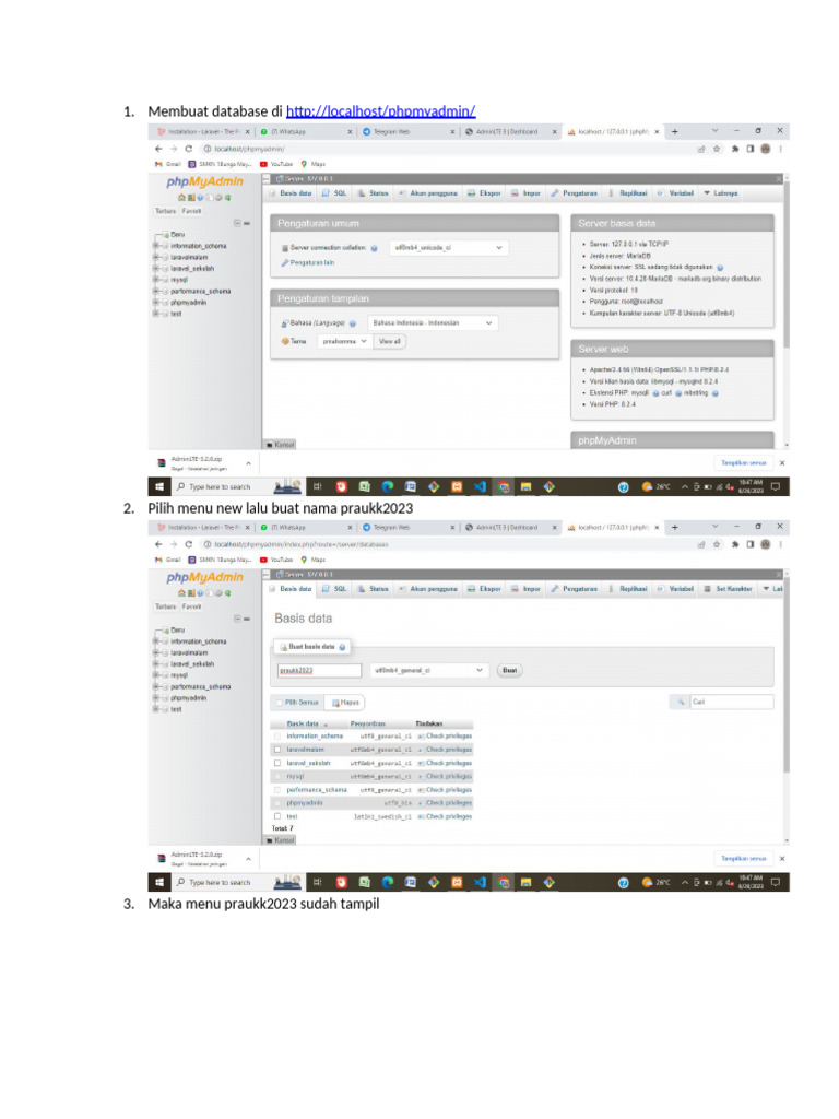 Materi 6 Cara Membuat Database Laravel | PDF