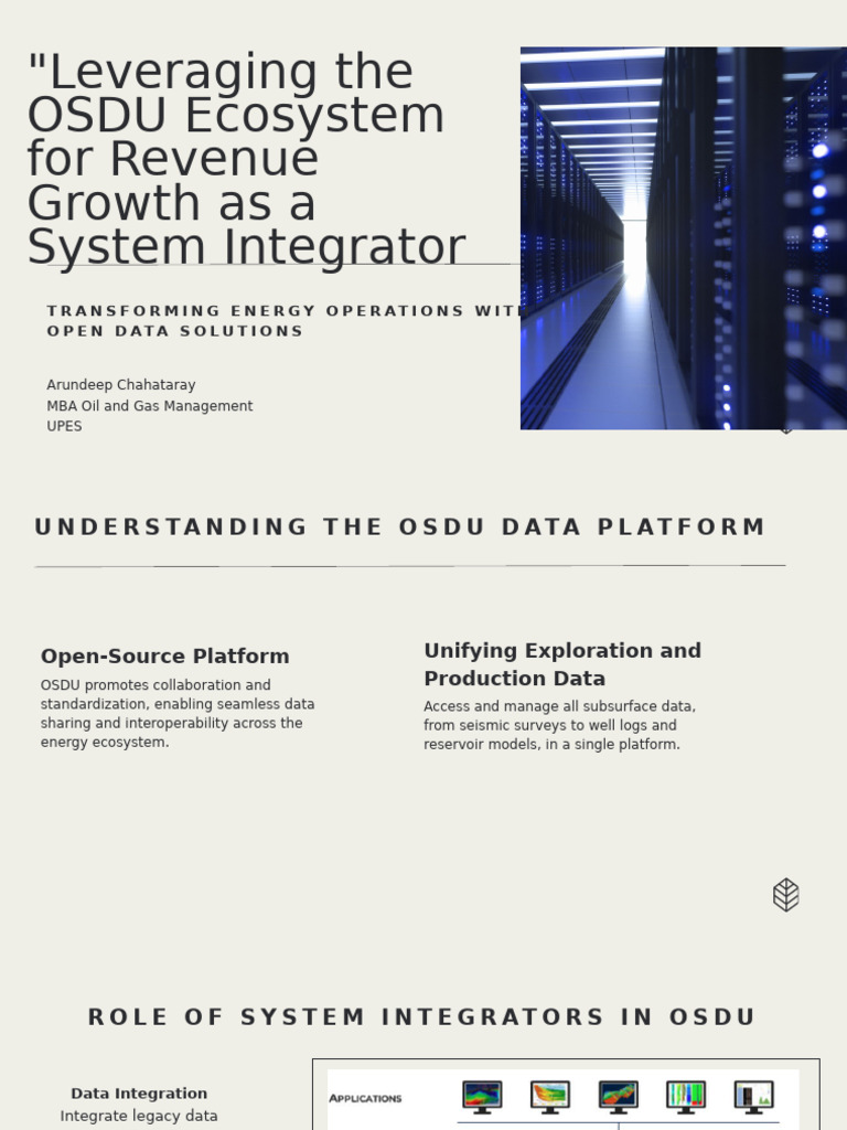 Leveraging The OSDU Ecosystem For Revenue Growth As A System Integrator ...
