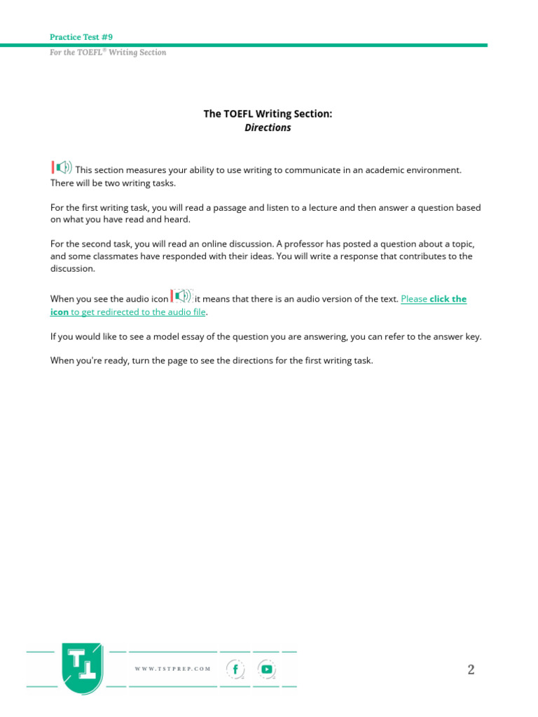 TST PT9 The Writing Section WT1 WT2 | PDF | Cost Of Living | Test Of ...