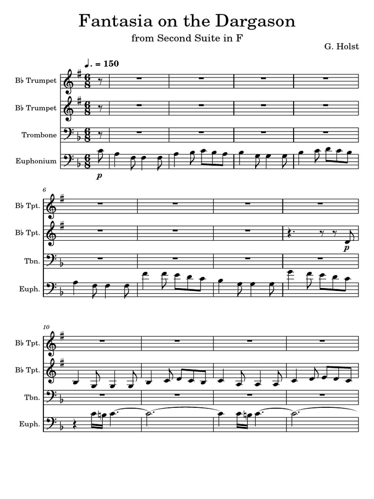 Second Suite in F IV Fantasia On The Dargason | PDF | Musical ...