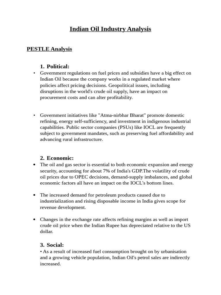 Indian Oil Industry Analysis | PDF | Petroleum | Gasoline