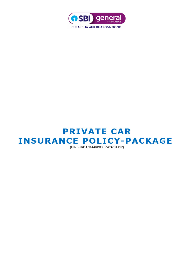 Private Car Insurance Policy Overview | PDF | Indemnity | Insurance