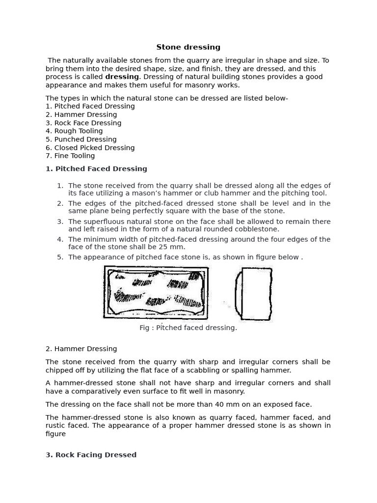 Stone Dressing | PDF | Abrasive | Masonry