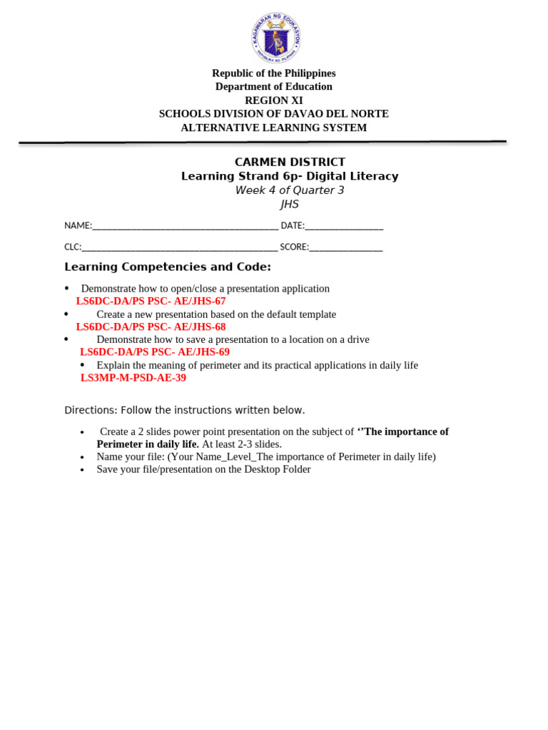 Week 4 q3 Ls 6 Jhs | PDF