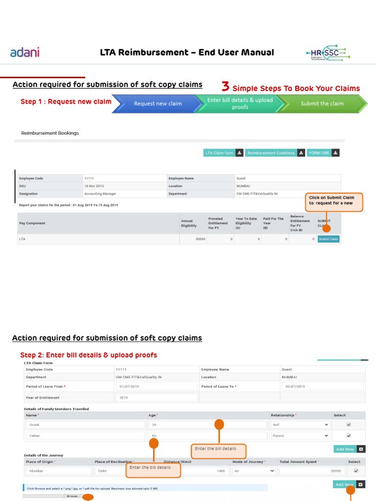 LTA Reimbursement Workflow | PDF | Value Added Tax | Government Finances