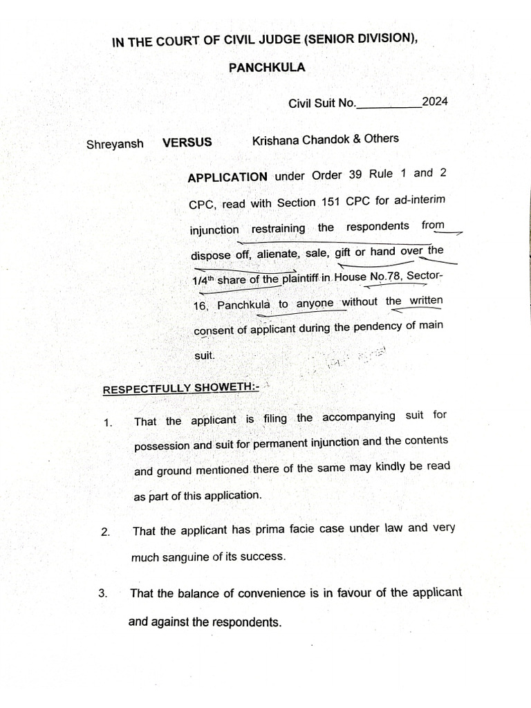 Civil Case - Panchkula | PDF
