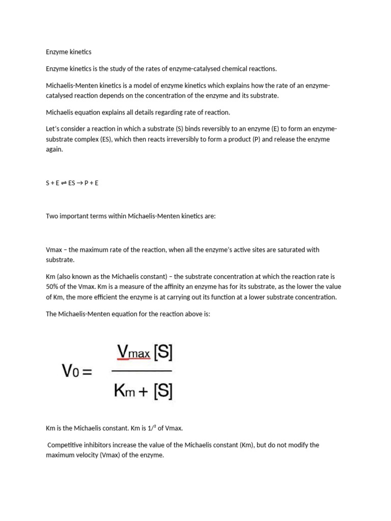 Understanding Enzyme Kinetics Basics | PDF