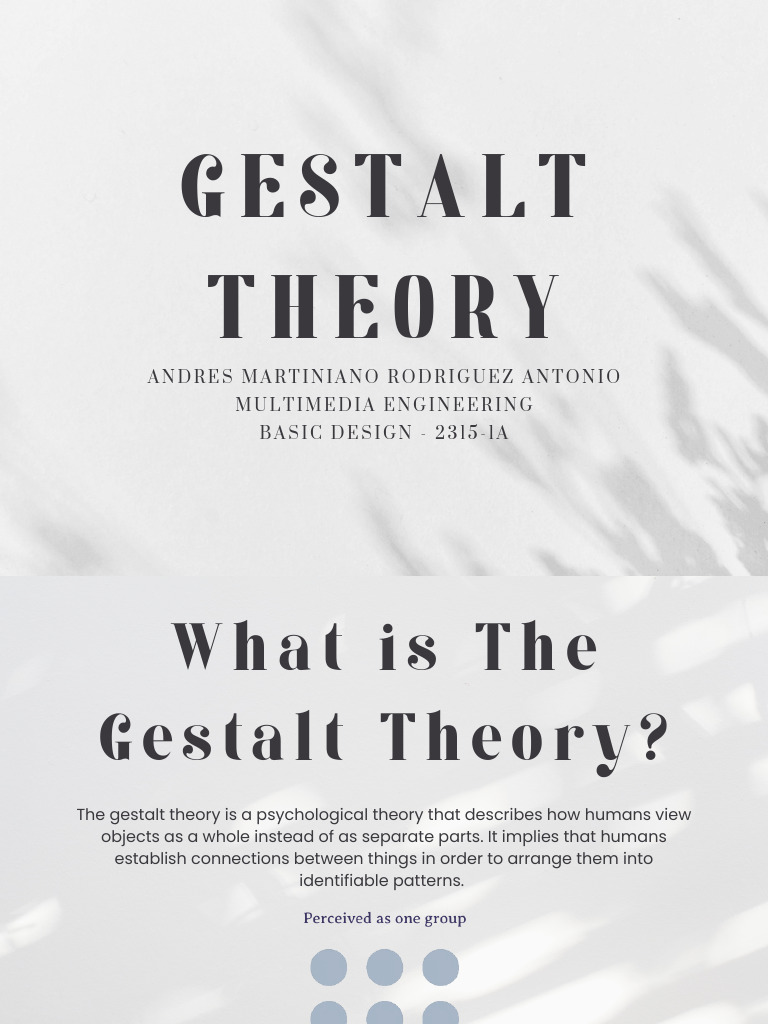 Gestalt Theory Andres Martiniano Rodriguez Antonio | PDF | Cognitive ...
