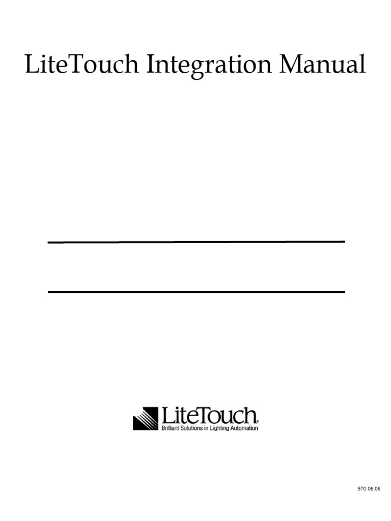 LiteTouch System Integration Guide | PDF | Switch | Login