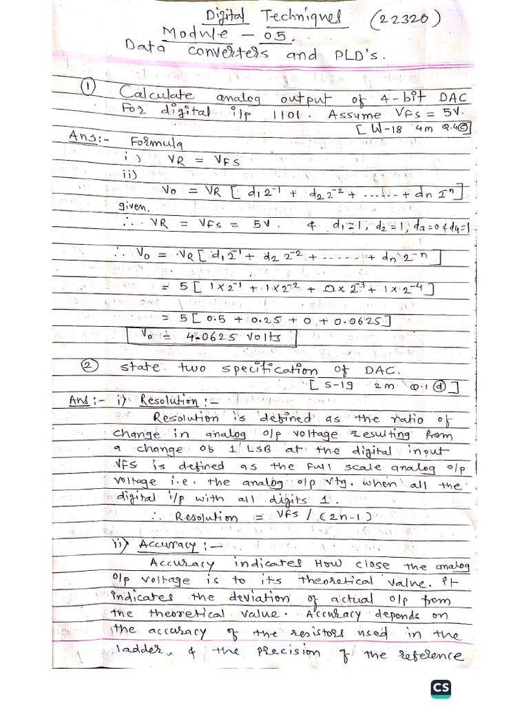 Dte Module 5 Notes From Msbte QP | PDF