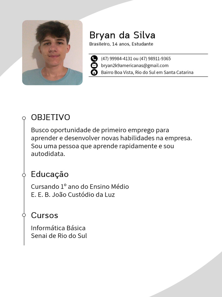 Curriculum Bryan Da Silva | PDF