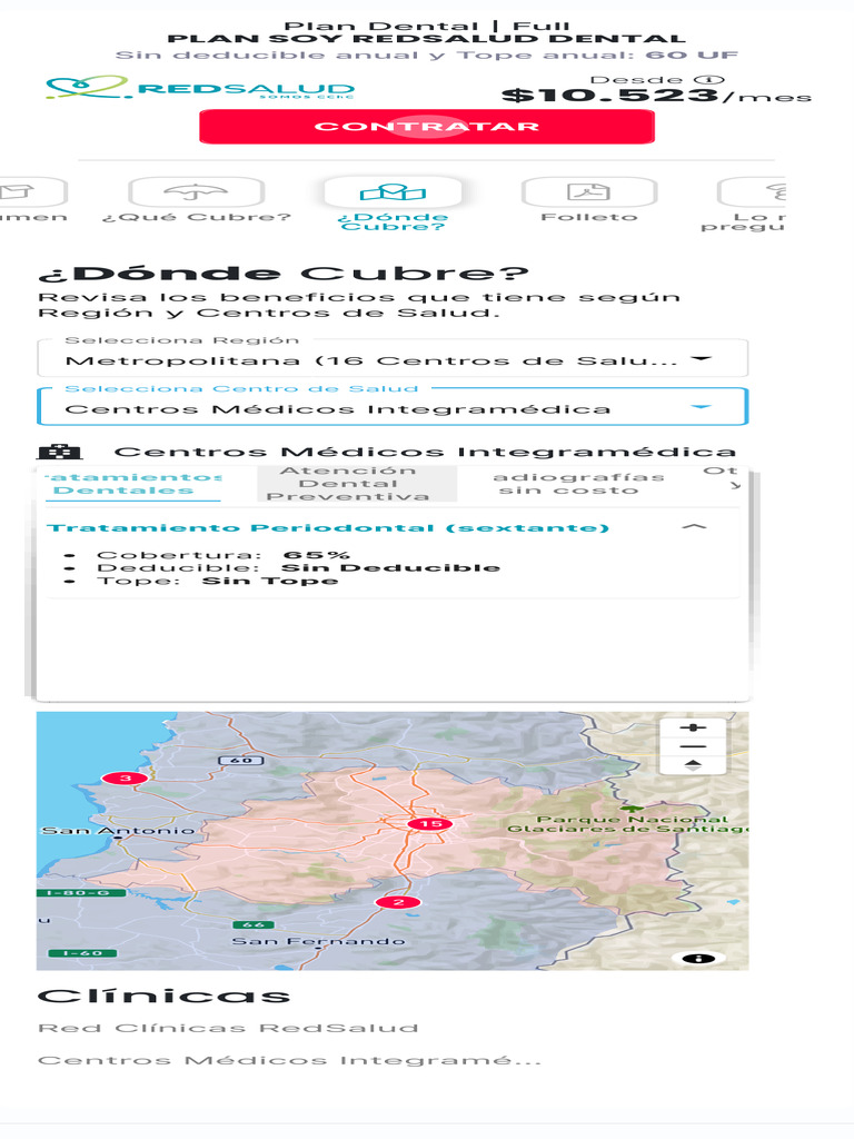 Plan Dental Soy RedSalud: Cobertura y Precios | PDF