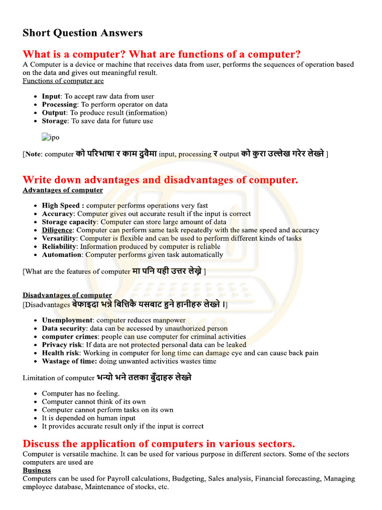 Sample Subjective QA - PDF Version 1 | PDF