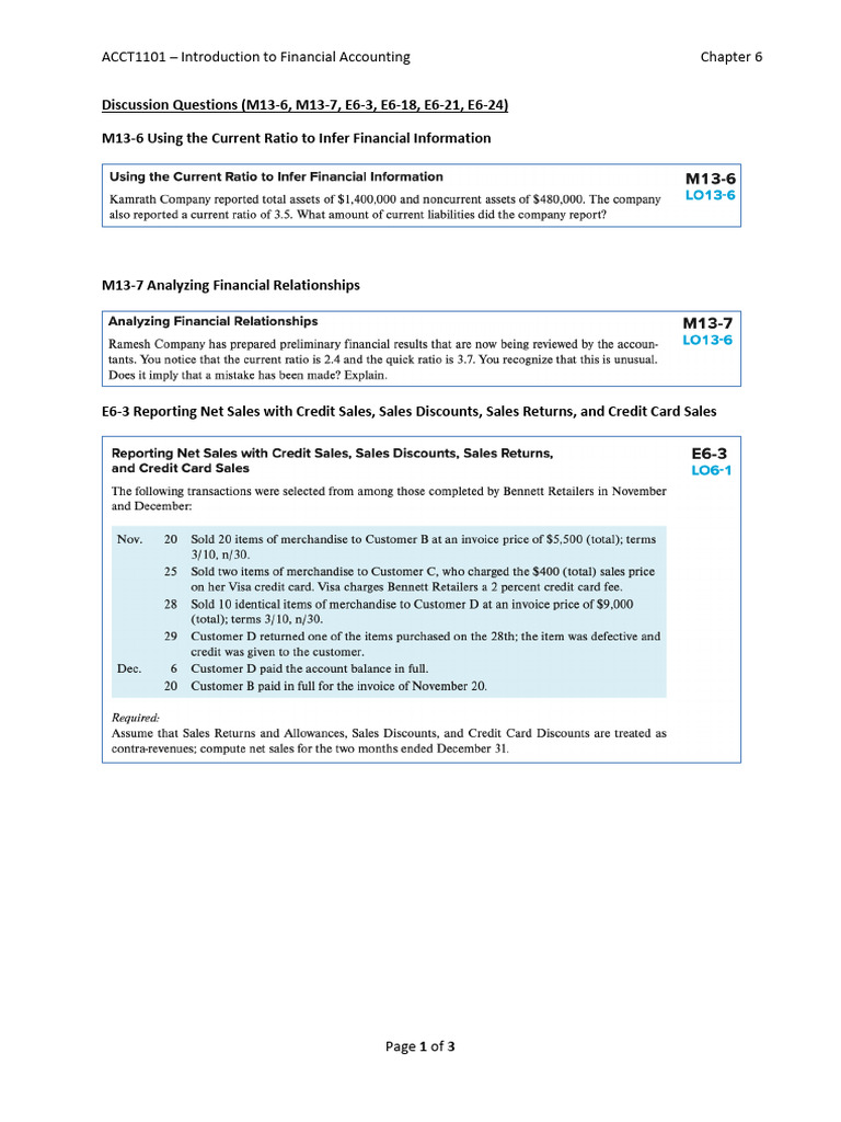Ch.6 Tutorial Discussion Questions | PDF