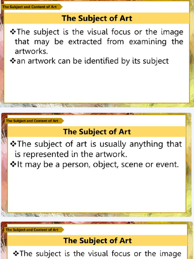 Subject of Art | PDF