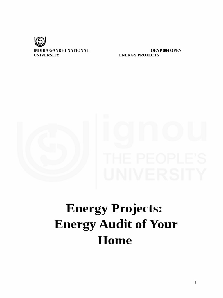 Home Energy Audit Project Guide | PDF | Water Heating | Air Conditioning