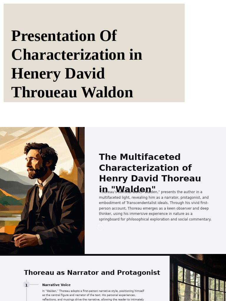 The Multifaceted Characterization of Henry David Thoreau in Walden ...