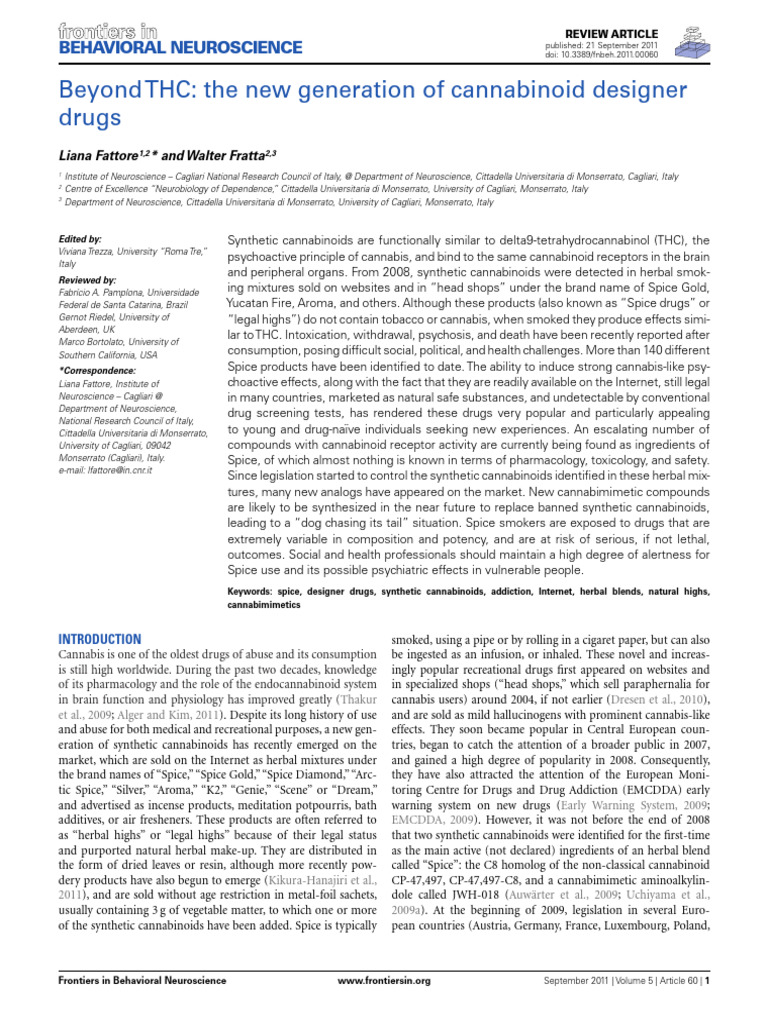 BeyondTHC the New Generation of Cannabinoid Designer Drugs | PDF | Cannabis (Drug ...
