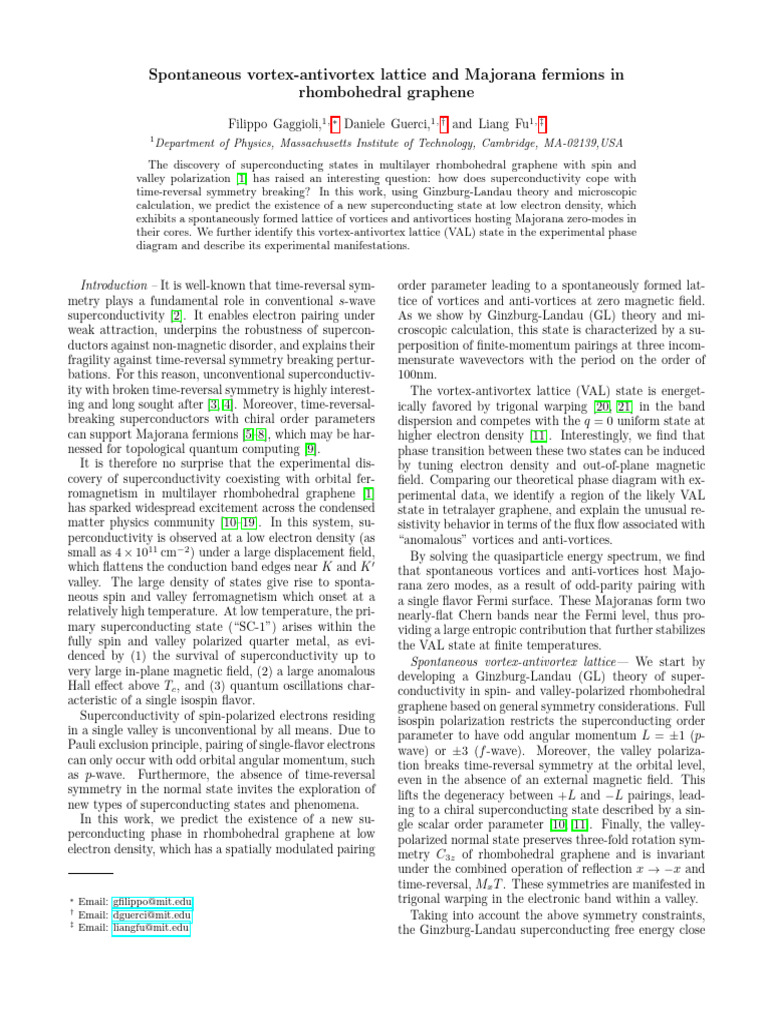 Spontaneous Vortex-Antivortex Lattice and Majorana Fermions in ...