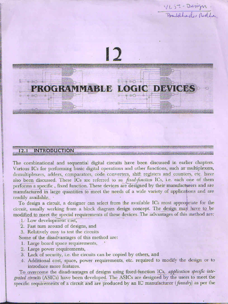 Vlsi Design PLD Note | PDF