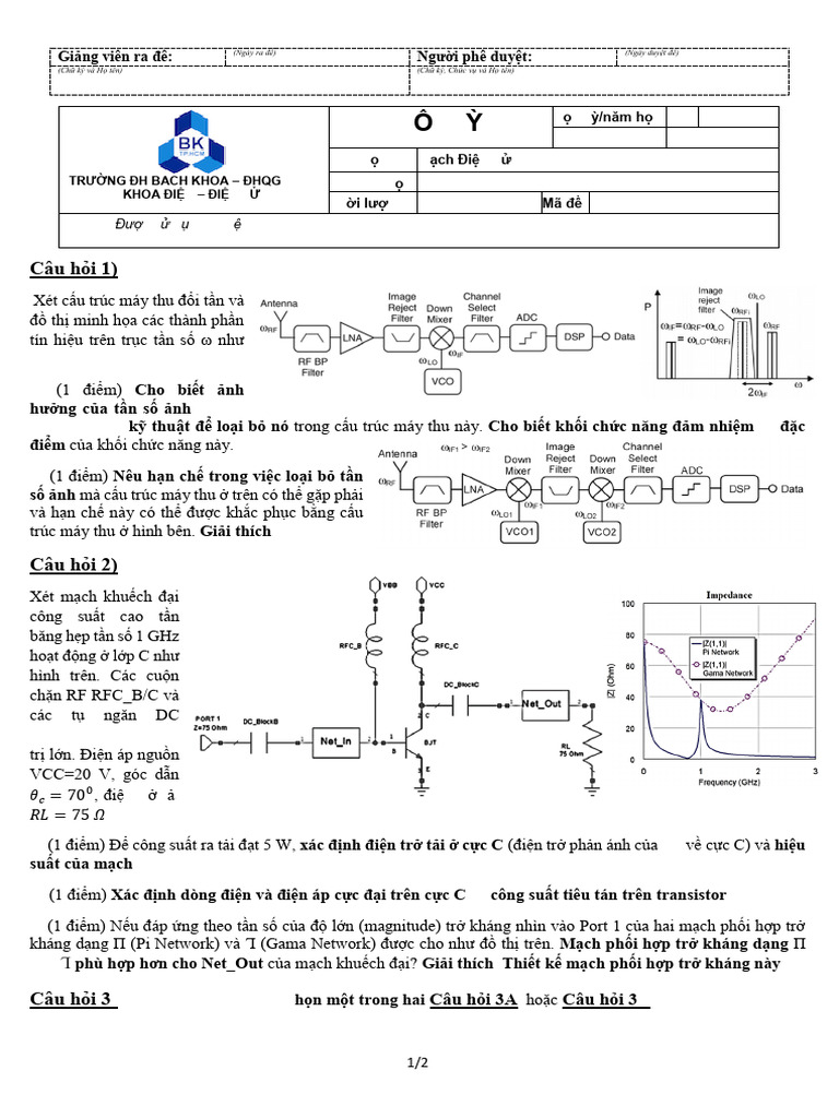 EE3011 - Mach Dien Tu Thong Tin HK2 2021-2022 | PDF