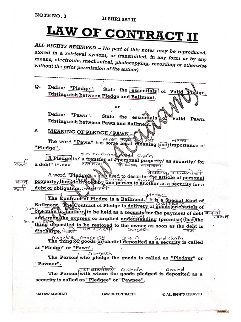 Contract 2 Note 3-2 | PDF