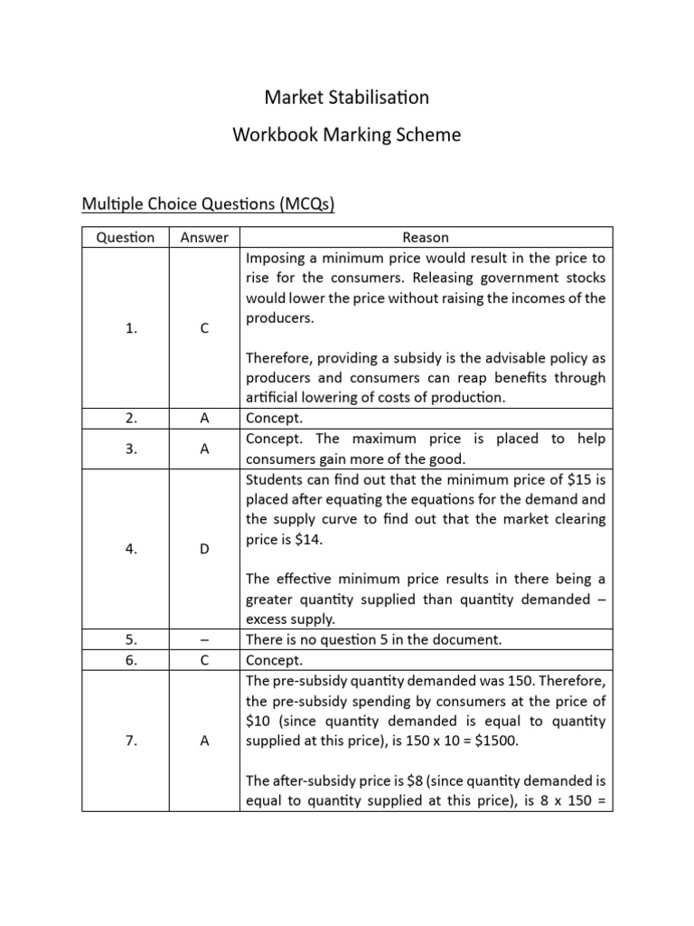 Solution Chapter5 MarketStabilisation Workbook | PDF | Elasticity ...