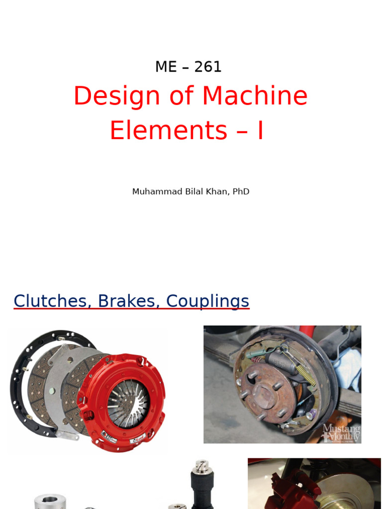 ME261-03 Brakes Clutches Couplings | PDF | Clutch | Force