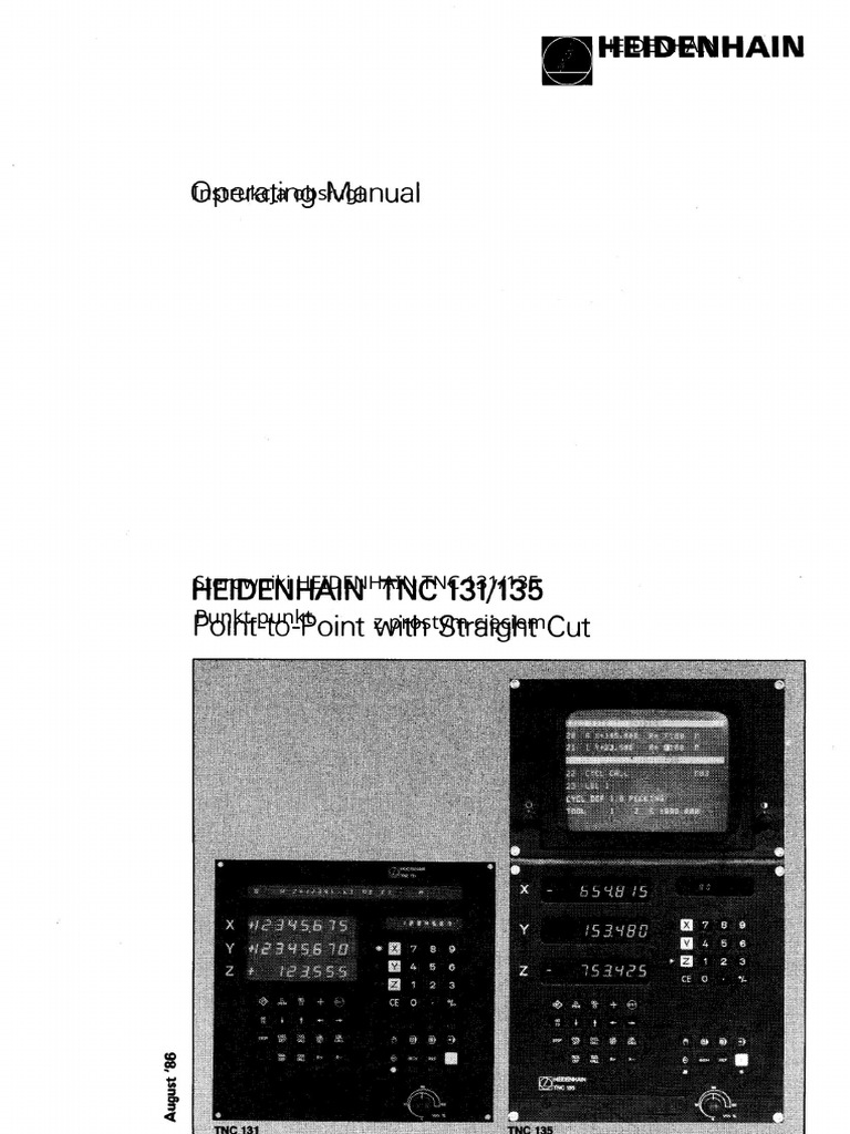 Instrukcja Obsługi: Heidenhain | PDF