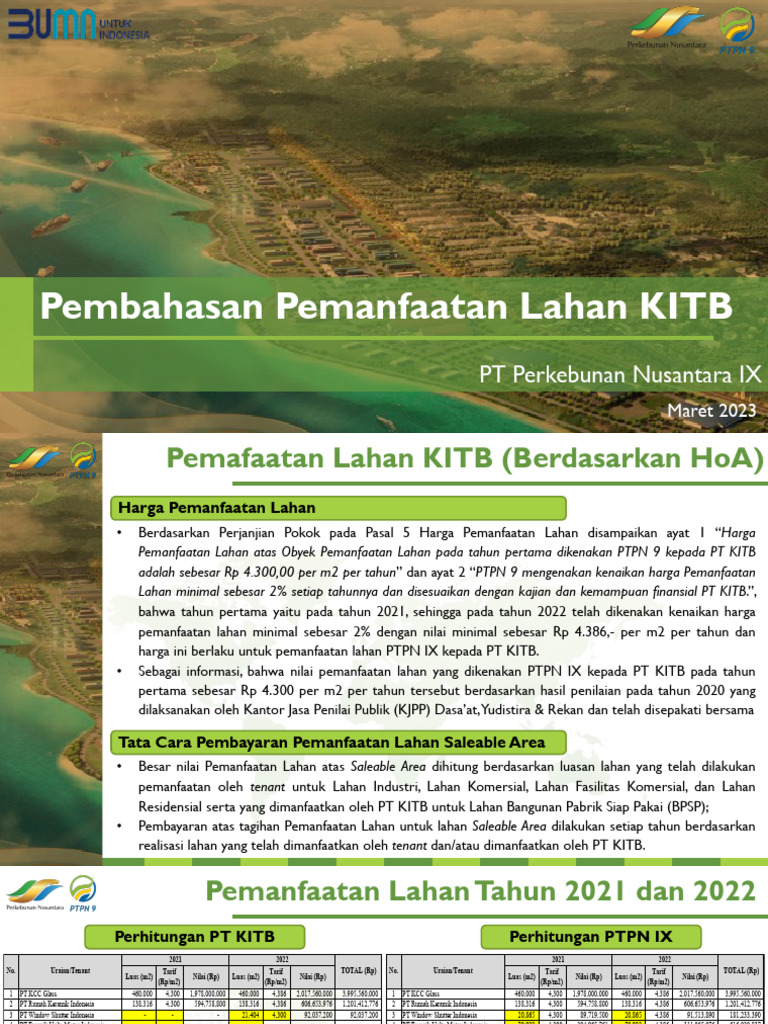 Pembahasan Pemanfaatan Lahan KITB 30032023 | PDF