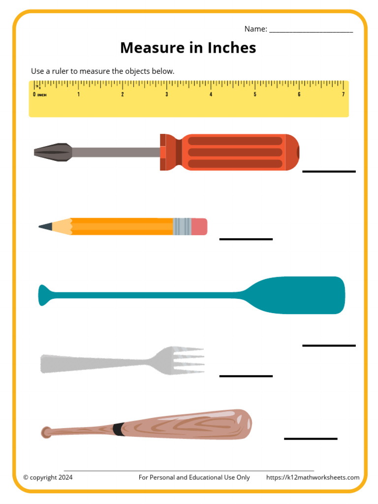 Measure The Objects in Inches 1 | PDF