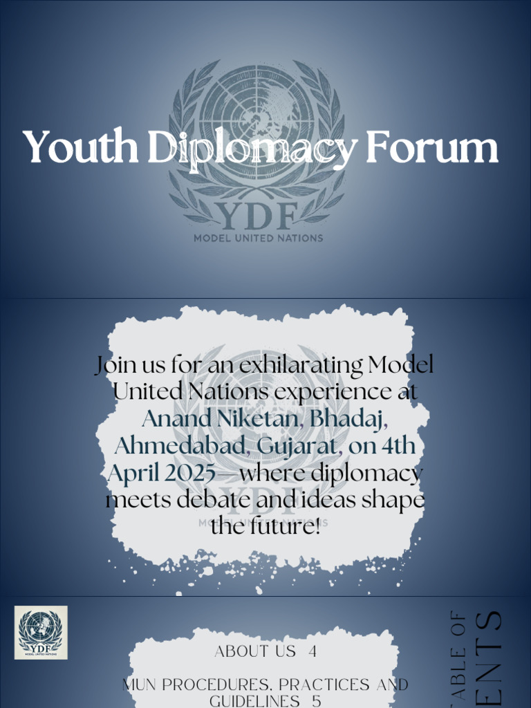 Youth Diplomacy Forum Brochure | PDF | United Nations | International ...