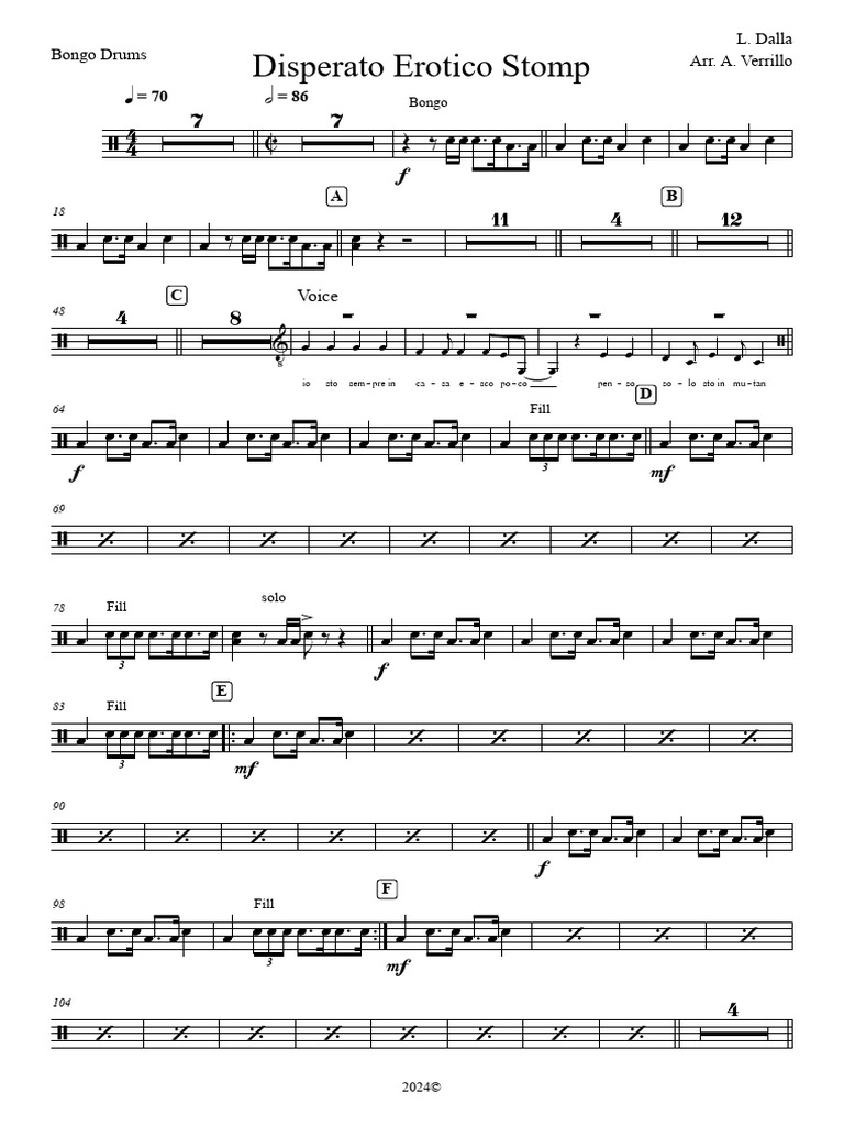 5 - Disperato - Percussion Bongo Congas | PDF | Caribbean Music | Drumming