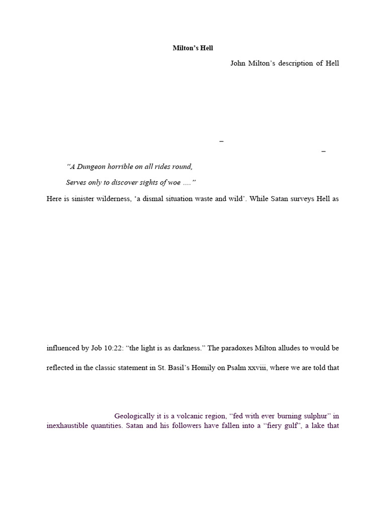 1710263013CC2 - Milton Hell in Paradise Lost Book | PDF | Hell ...