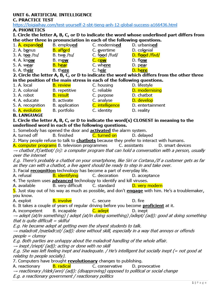 KEY UNIT 6-7 | PDF | Artificial Intelligence | Intelligence (AI) & Semantics