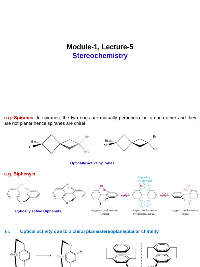 Stereochemistry Lectures 5 7 | PDF | Chirality (Chemistry) | Organic ...