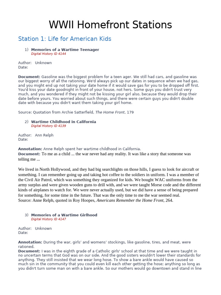 5 CH 35 WWII Homefront Stations | PDF | Waves | Internment Of Japanese ...