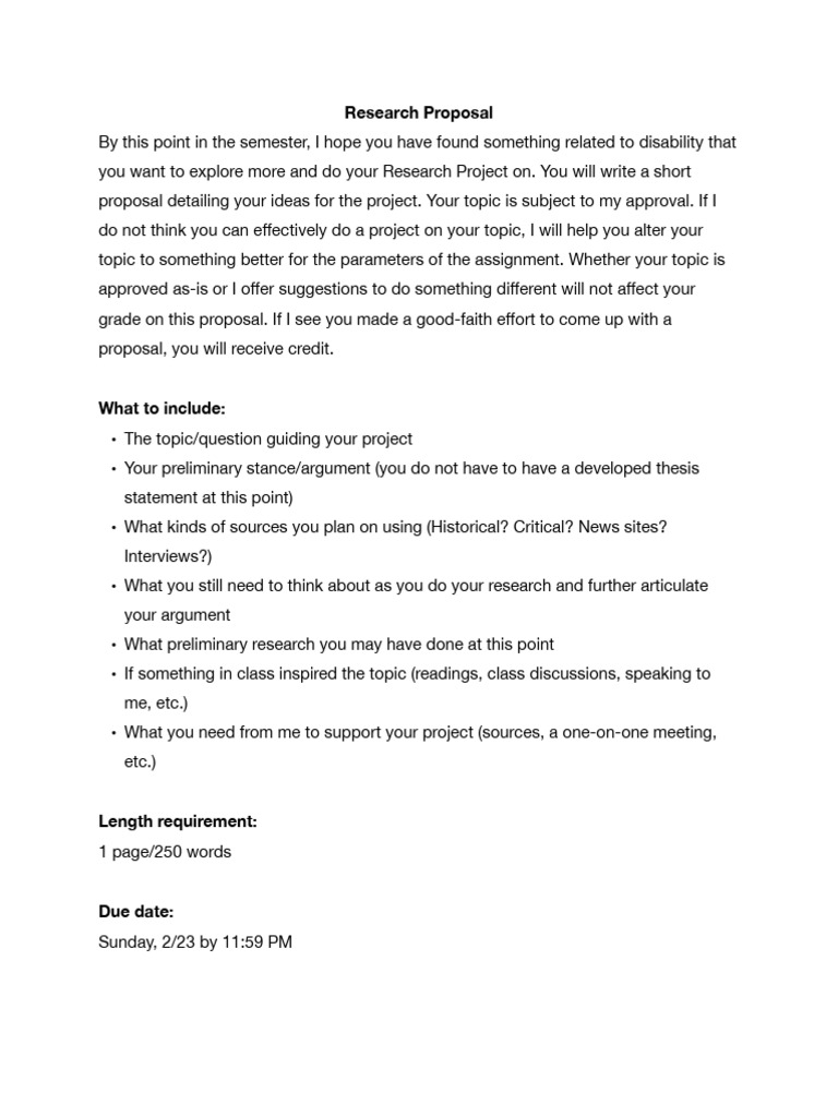 Research Proposal Assignment Sheet PDF | PDF