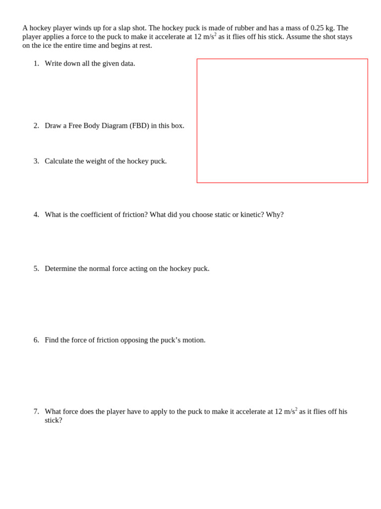 Force 1d Test Practice2 | PDF