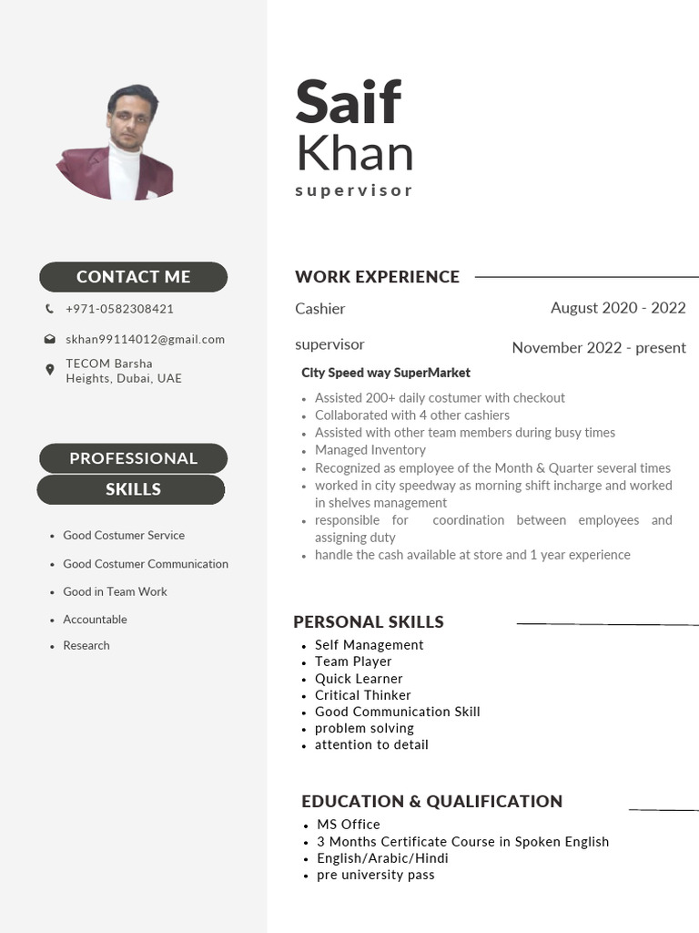 Professional CV Resume | PDF