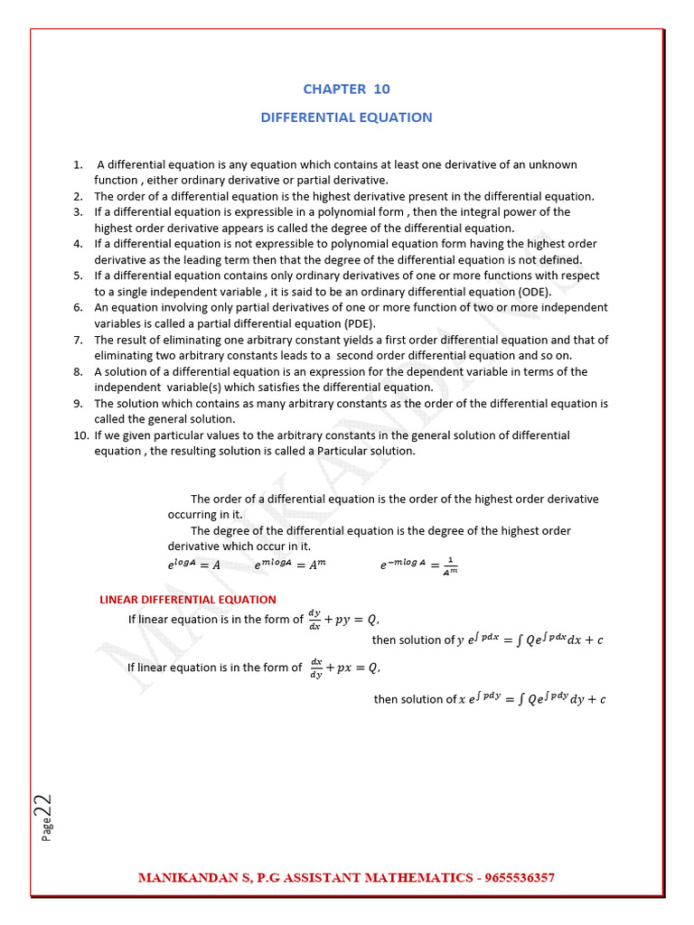 12th Maths Formula Book Prepared by Mr S Manikandan-23 | PDF ...