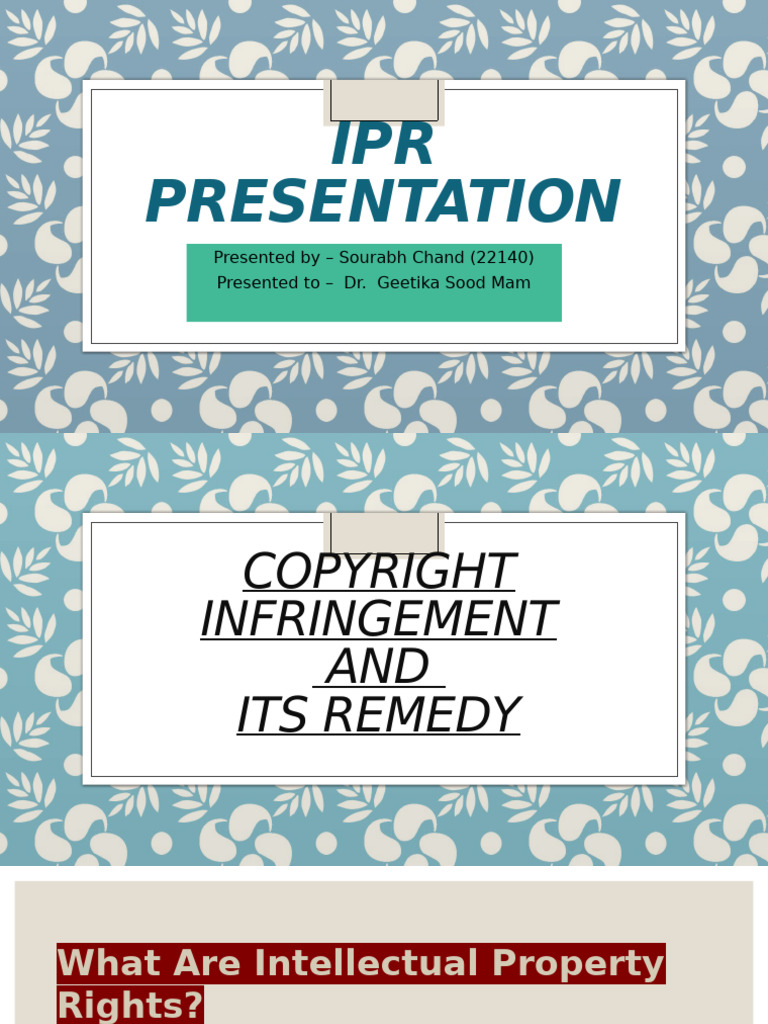 Copyright Infringement | PDF | Legal Remedy | Copyright