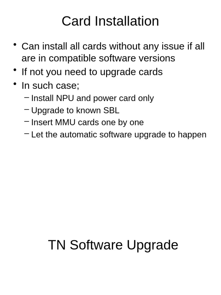 Card Installation Node Config | PDF
