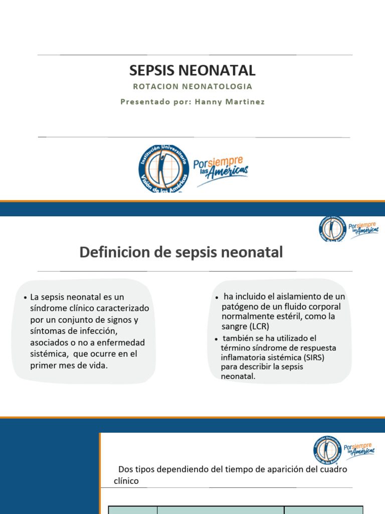 Sepsis Neonatal: Definición y Tratamiento | PDF | Septicemia | Sistema ...