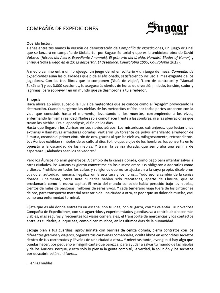 Compañia de Expediciones - Presentación Demo | PDF