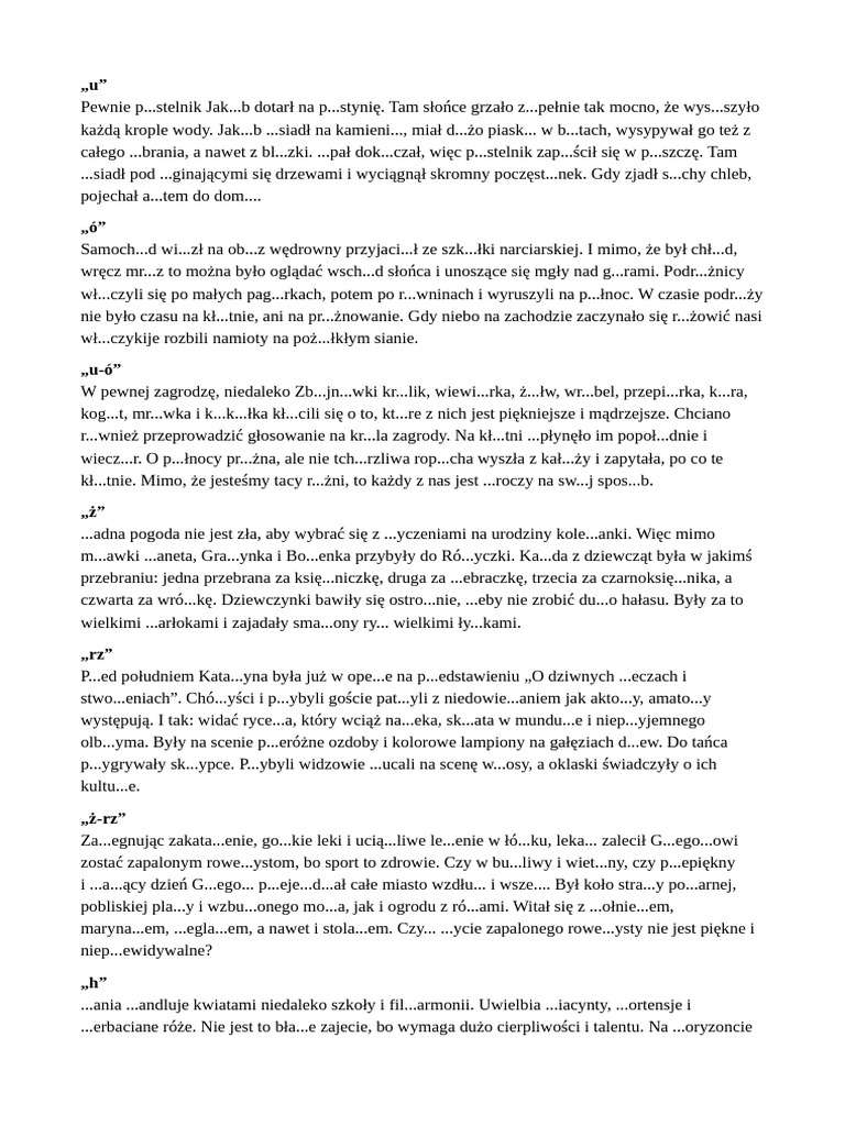 Dyktando Klasa 3 | PDF