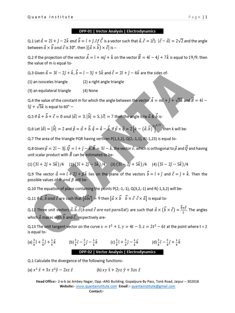 Vector Analysic Electrodynamics | PDF | Divergence | Sphere